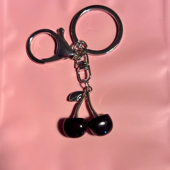 Accessories | Cherry Keychain With Silver Accents | Poshmark